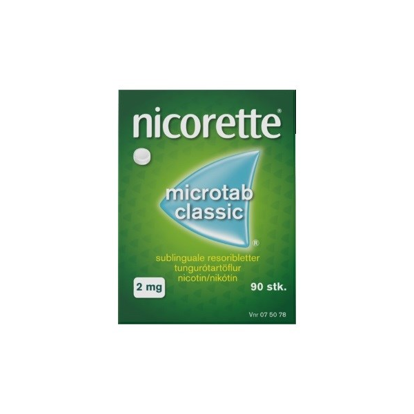 Nicorette Microtab Classic resoribletter, sublinguale 90 st ...